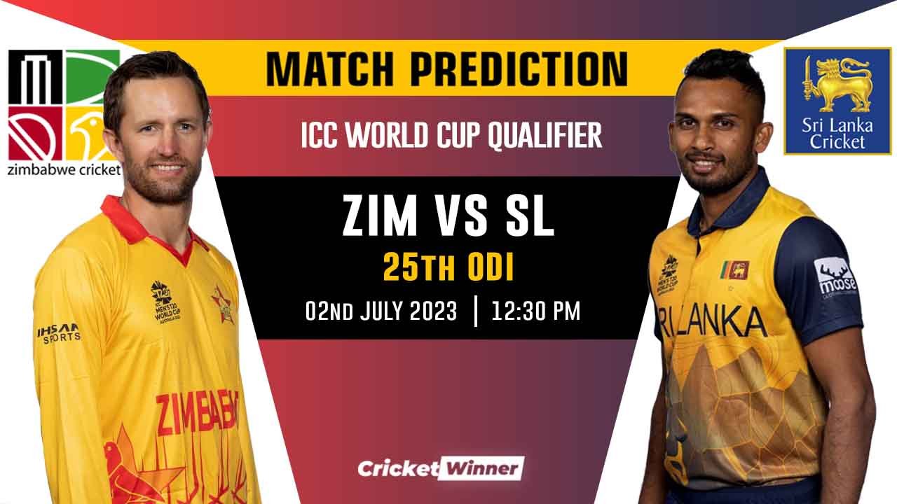 ZIM vs SL World Cup Qualifier 25th Match Prediction- Who Will Win Today ...