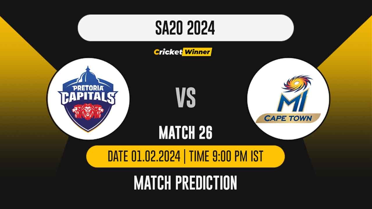 PC vs MICT Match Prediction- Who Will Win Today’s T20 Match Between Pretoria Capitals and MI ...