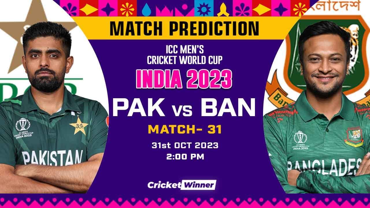 PAK vs BAN Match Prediction- Who Will Win Today’s World Cup Match ...