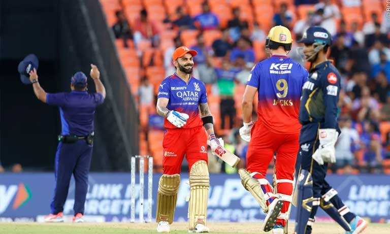 Royal Challengers Bengaluru beat Gujarat Titans by 9 wickets
