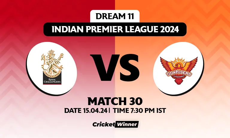 RCB vs SRH Dream11 Prediction, Fantasy Cricket Tips, Probable Playing XI, Pitch Report & Injury ...