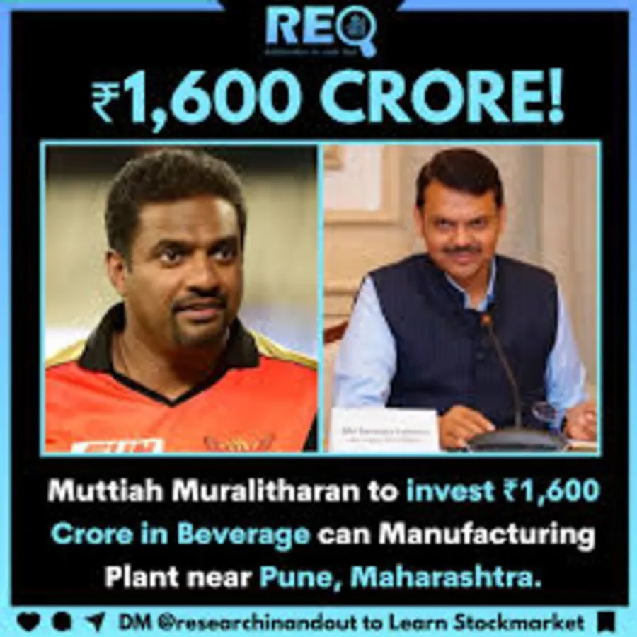 Muttiah Muralitharan to Invest ₹1600 Crore in Eco-Friendly Beverage Can ...