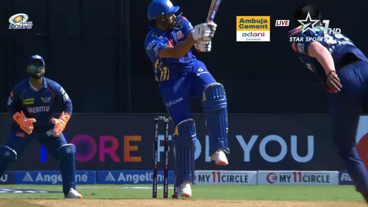 [WATCH] IPL 2025: Rohit Sharma famous Nataraj shot against Mayank Yadav ...