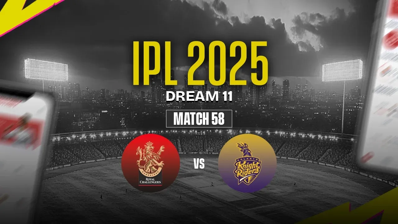 IPL 2025: RCB vs KKR Dream11 Prediction 58th Match Fantasy Cricket Tips ...