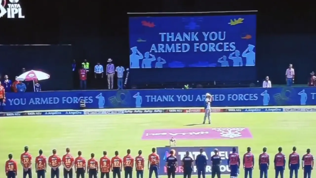 WATCH: Tribute paid to Indian armed forces before RR vs PBKS match in ...