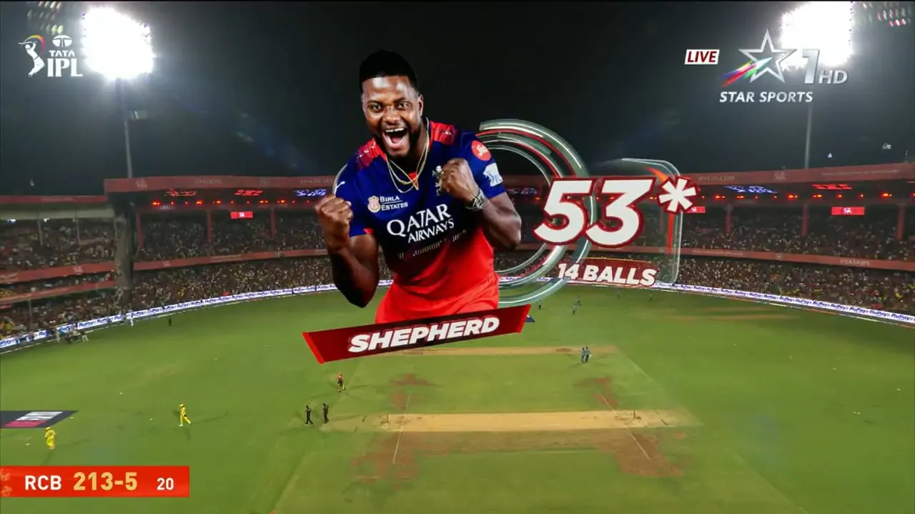 [WATCH] IPL 2025: Romario Shepherd Smashes fastest fifty of IPL 2025