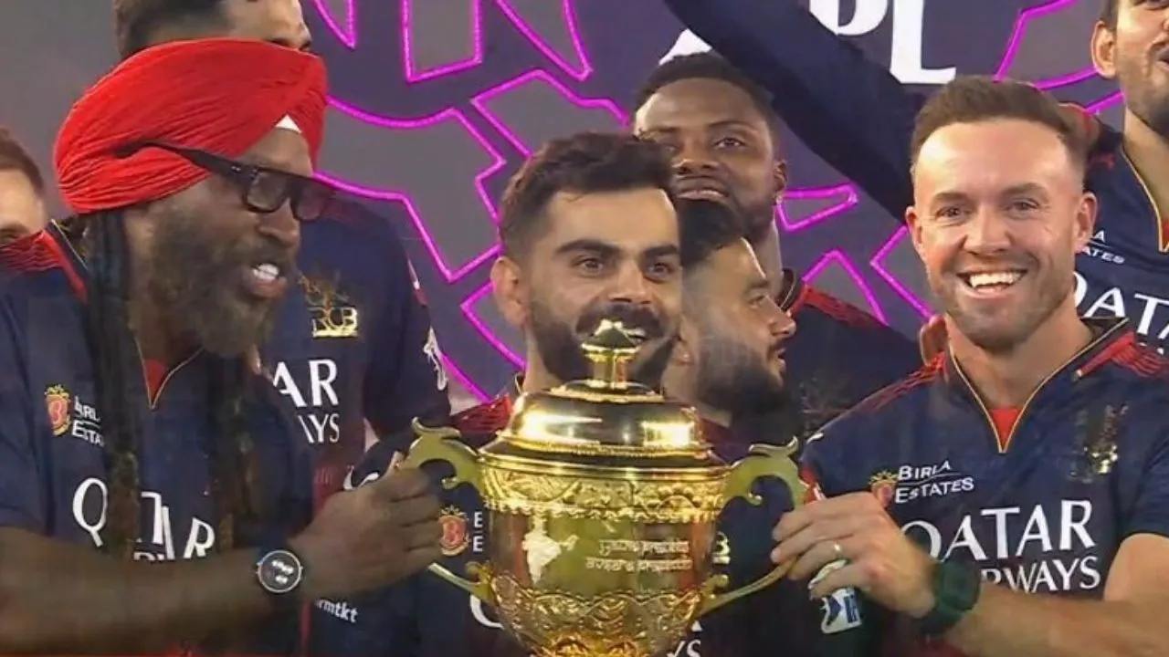 [In Picture] OG Holy Trinity lifting the IPL 2025 Cup after 18 long years