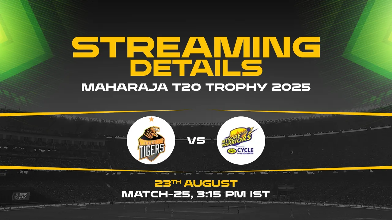 Maharaja T20 Trophy 2025 Match 25: Hubli Tigers vs Mysore Warriors ...