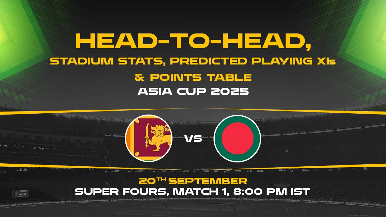 Asia Cup 2025 Super 4, Match 1: SL vs BAN head-to-head, stadium stats, predicted playing XIs ...