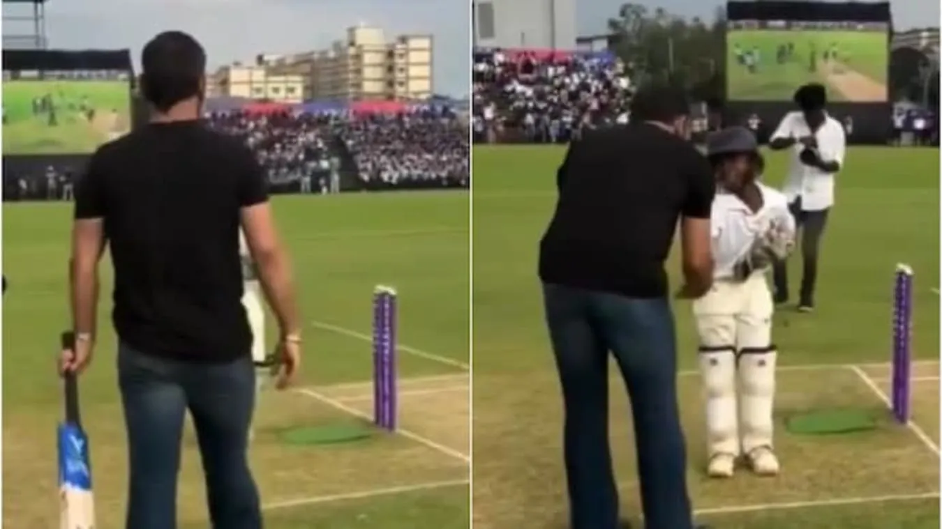 WATCH: Young fan touches MS Dhoni’s feet during Madurai stadium ...