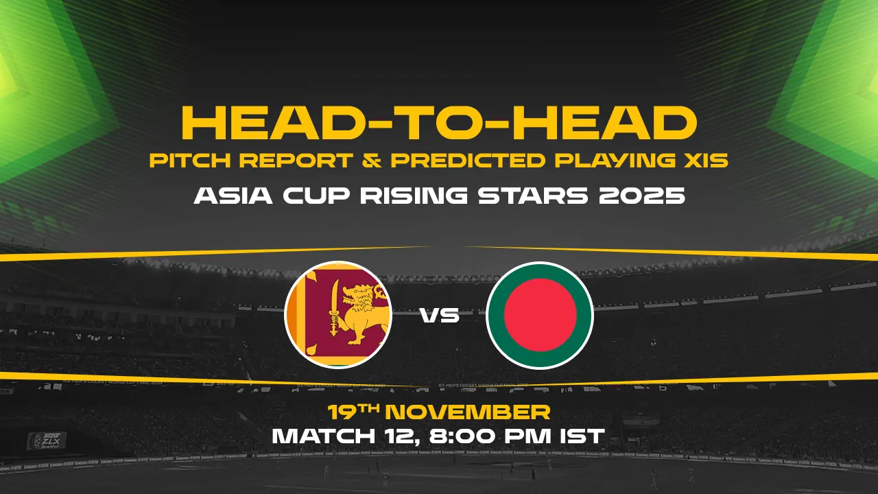 Asia Cup Rising Stars 2025 Match 12: SL-A vs BAN-A head-to-head, pitch ...