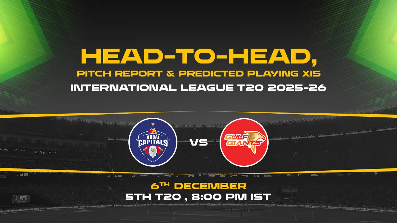 ILT20 2025-26 Match 5: DCP vs GG head-to-head, pitch report & predicted ...