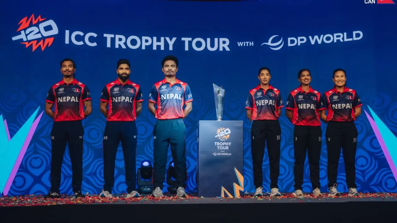 Nepal cricket unveil new jersey during ICC Trophy Tour event