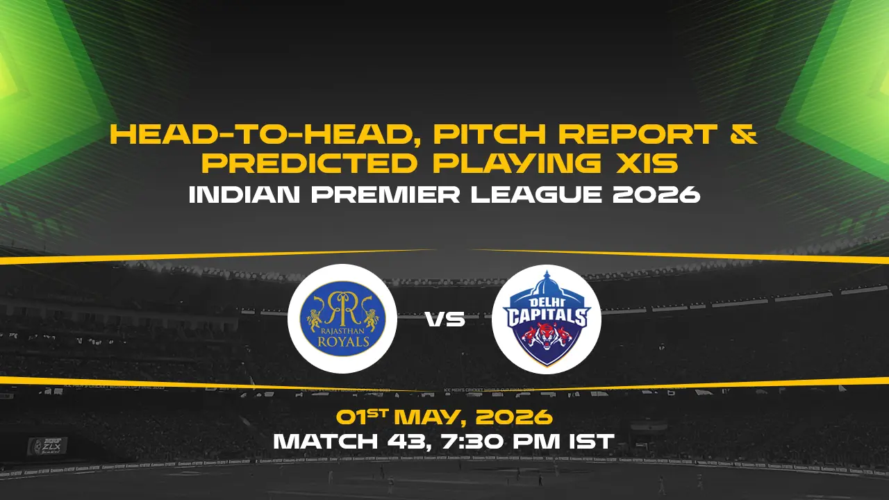 RR vs DC, IPL 2026 Match 43: Head-to-Head, pitch report and predicted ...