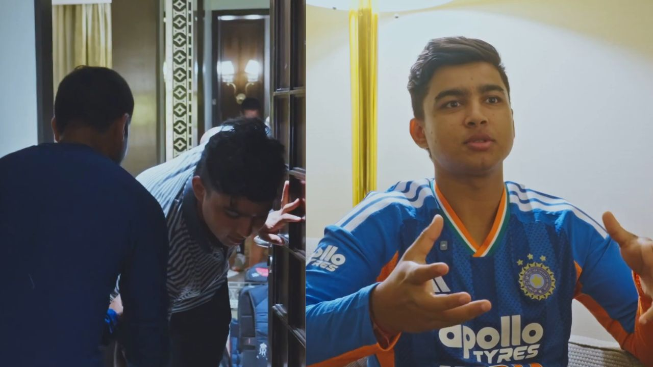 Watch: Vaibhav Sooryavanshi touches Raghu's feet, wins hearts